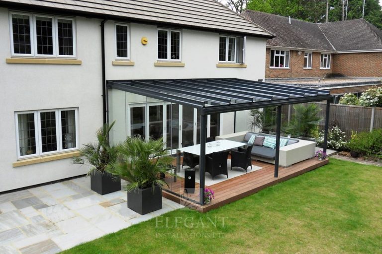 Glass Veranda in Hampshire With Fixed Glass Sides | Elegant